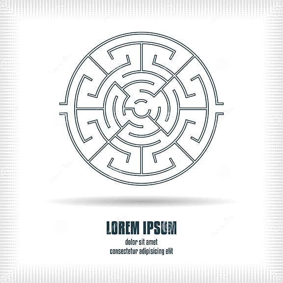 Maze Symbol rond illustration de vecteur. Illustration du entreprise ...