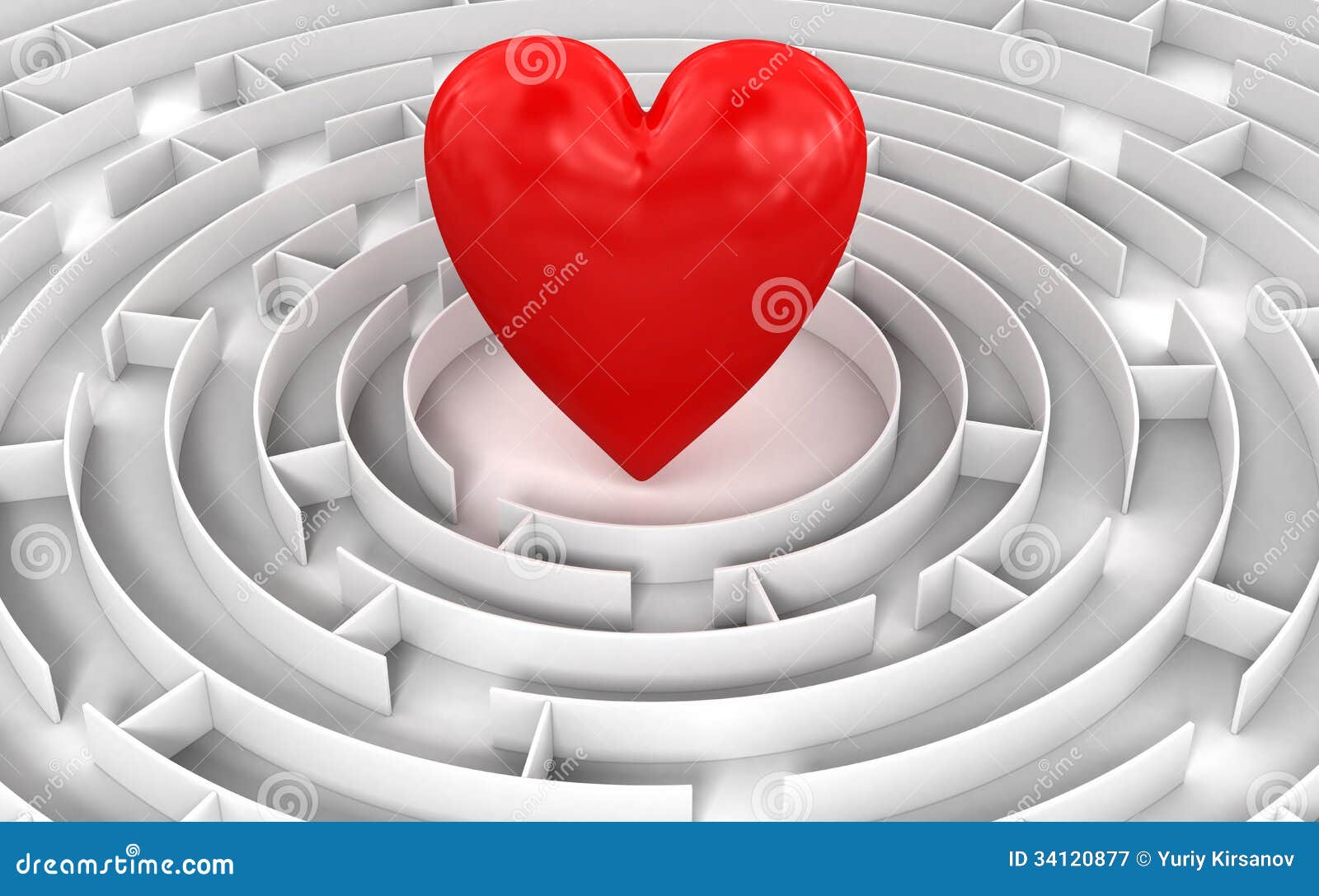 Maze to Heart stock illustration. Illustration of graphic - 34120877