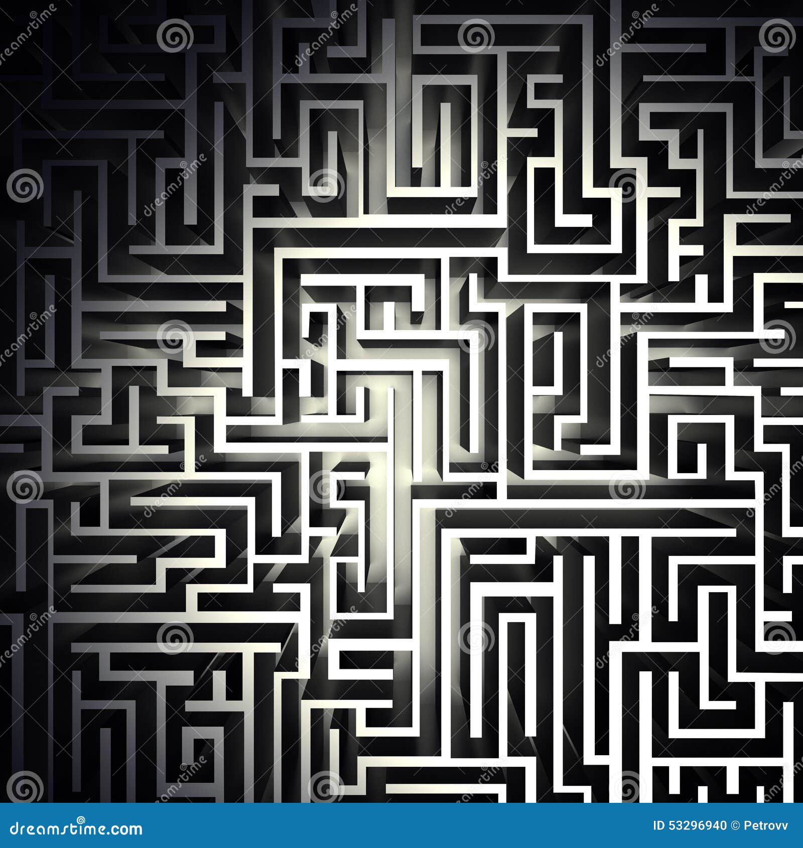 Maze top view stock illustration. Illustration of solving - 53296940