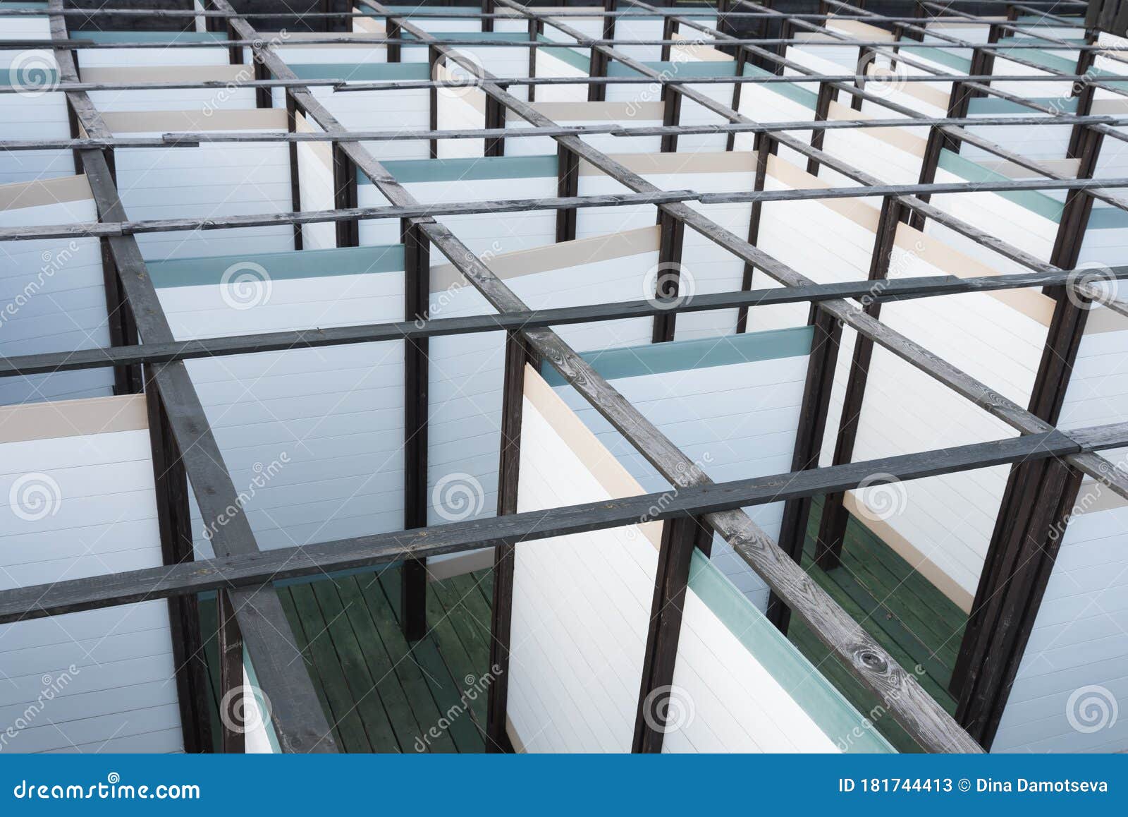 Maze, Top View. the Concept of a Complicated and Difficult Path ...