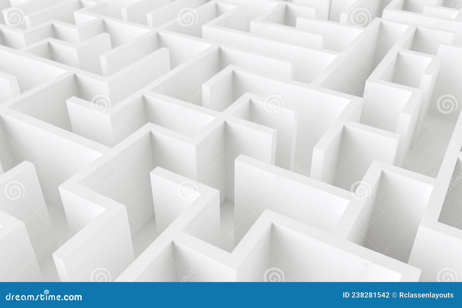 Maze Top View - 3d Rendering Stock Illustration - Illustration of ...