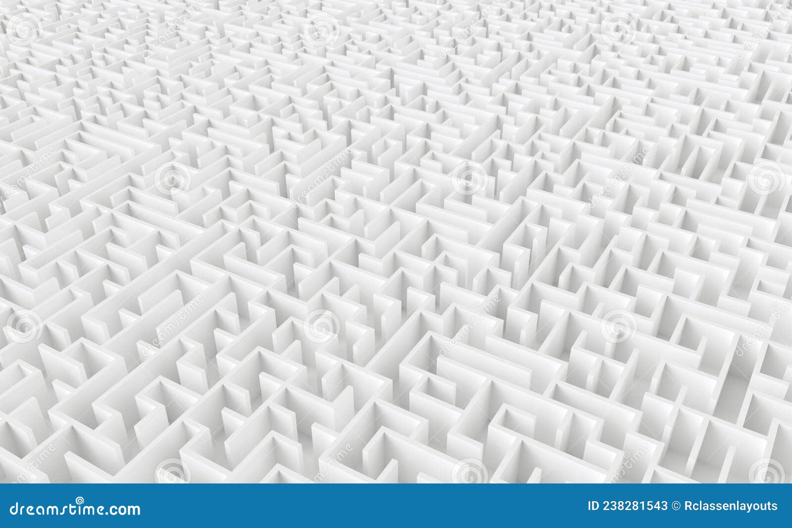 Maze in Top View - 3d Rendering Stock Illustration - Illustration of ...