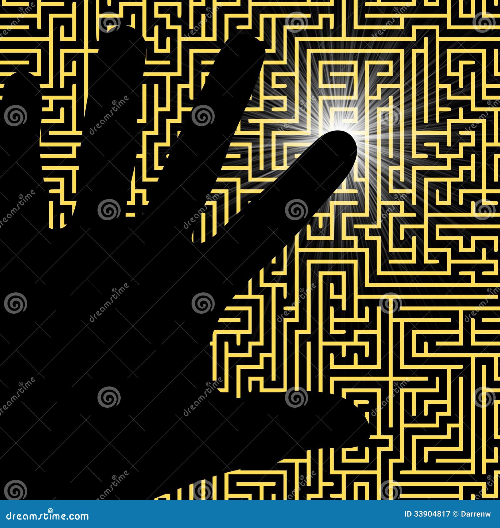 Maze Touch stock illustration. Illustration of complex - 33904817