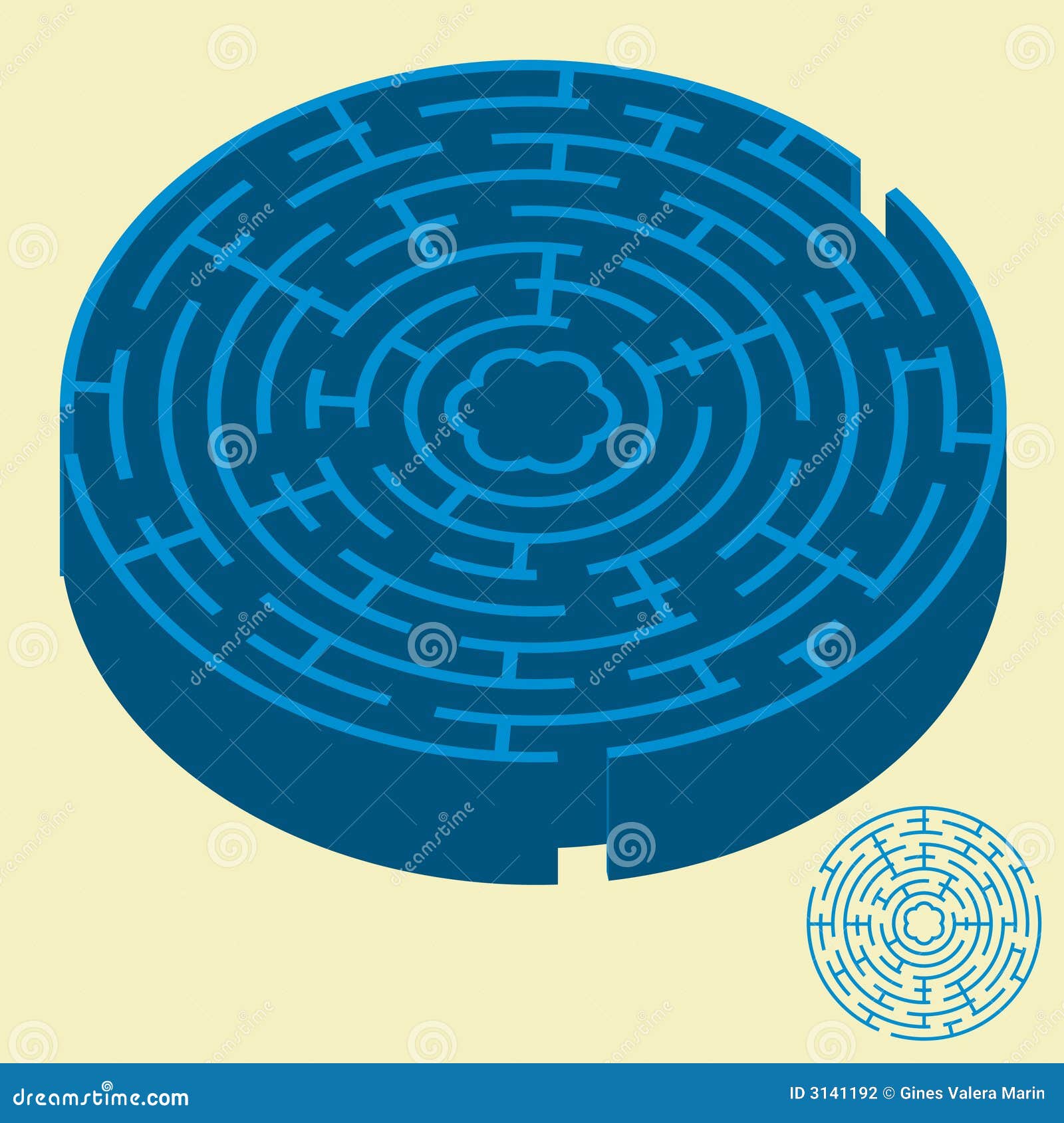 Maze (vector) stock vector. Illustration of problem, vector - 3141192