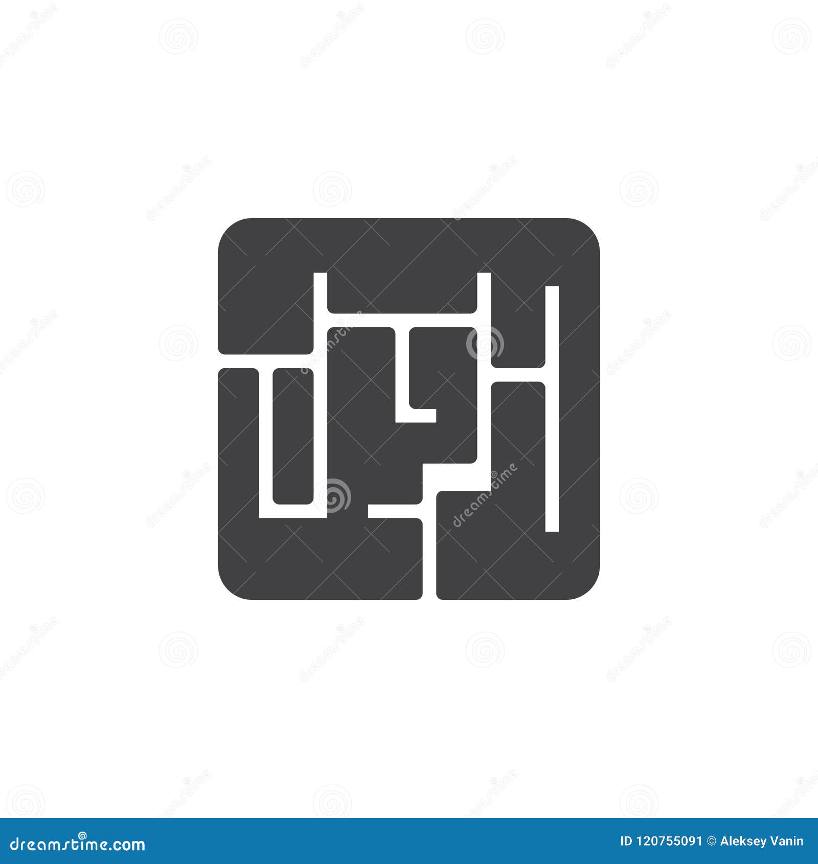Maze vector icon stock vector. Illustration of simple - 120755091