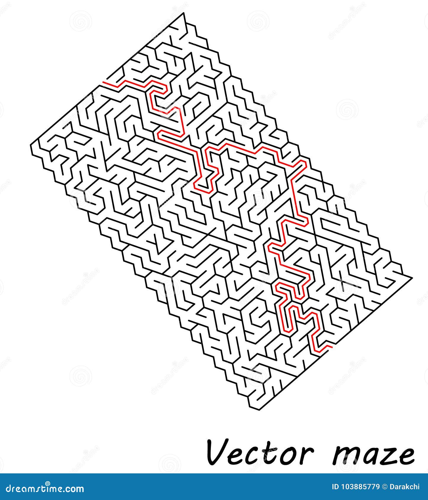 Maze Vector Illustration ilustración del vector. Ilustración de ...