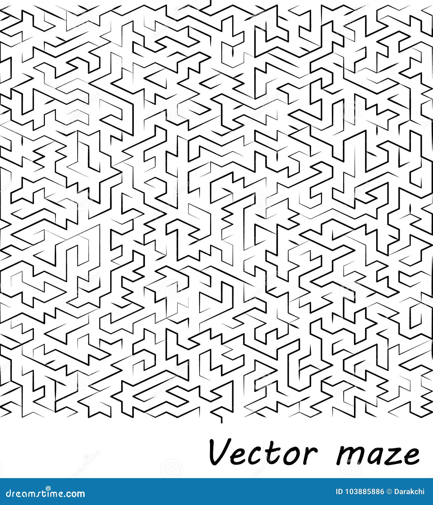 Maze Vector Illustration ilustración del vector. Ilustración de ...