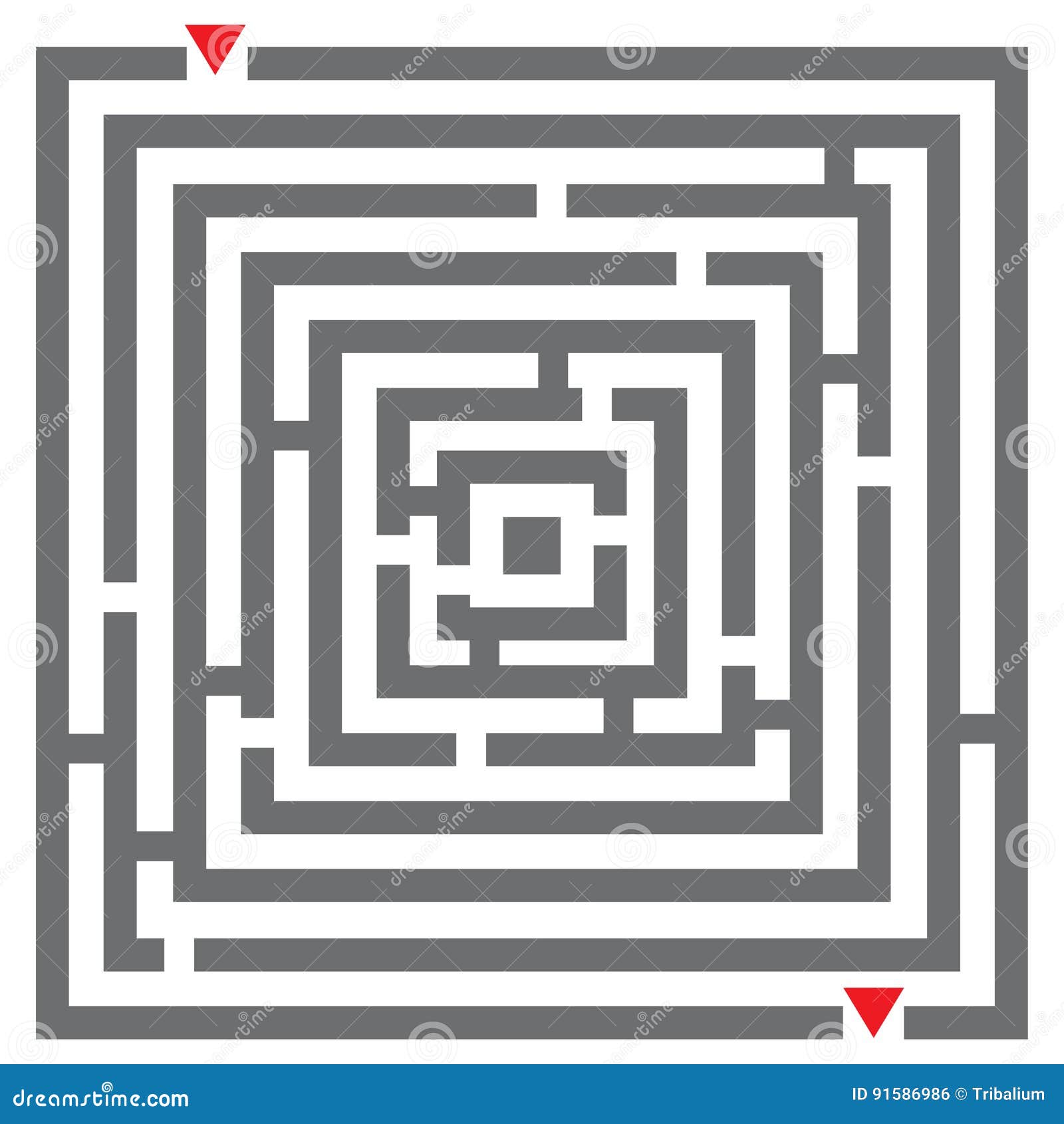 Maze stock vector. Illustration of discover, riddle, challenge - 91586986