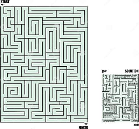 Maze1 stock illustration. Illustration of finish, puzzle - 1657538
