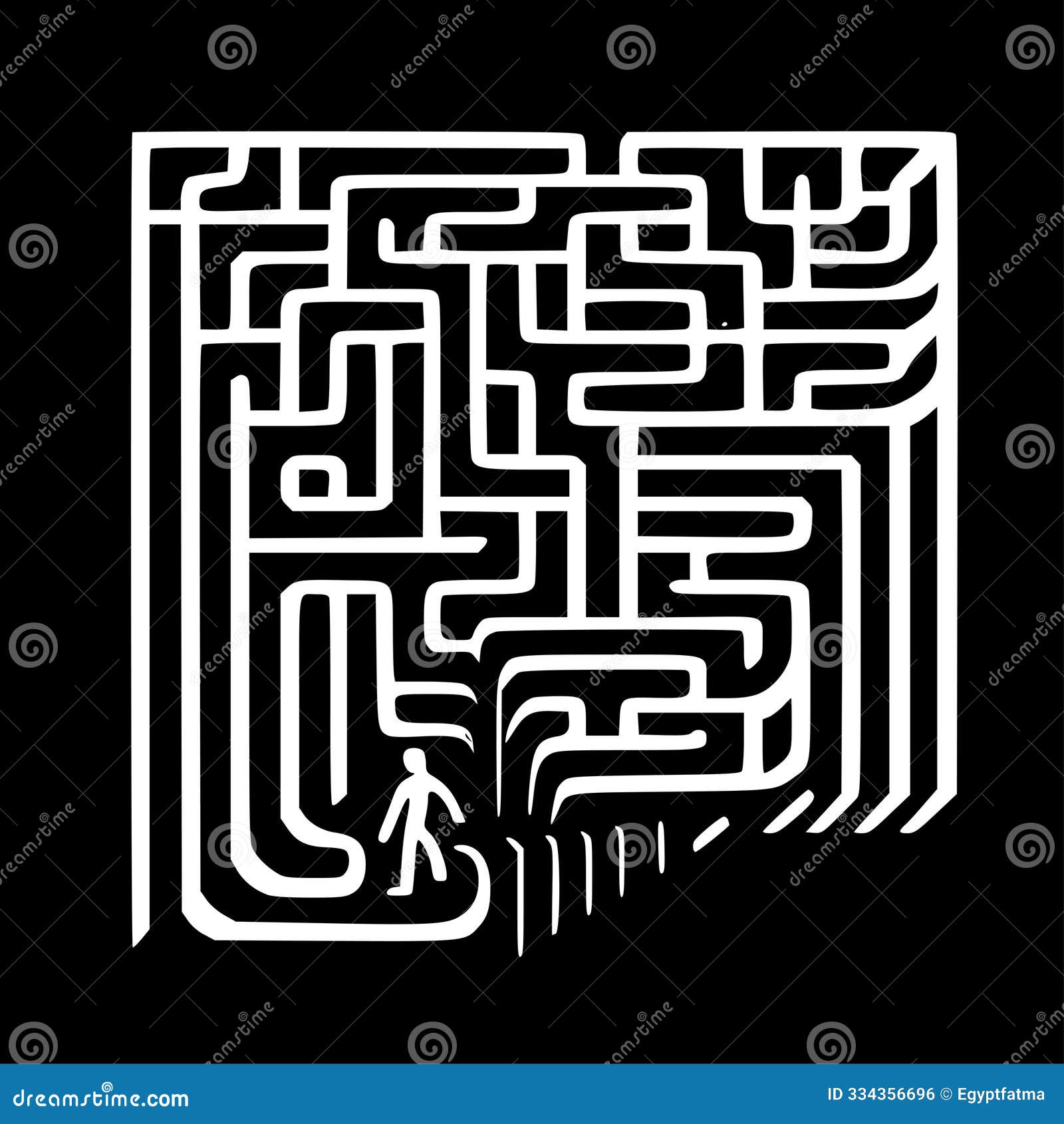 Mazes - Black And White Vector Illustration | CartoonDealer.com #334356696