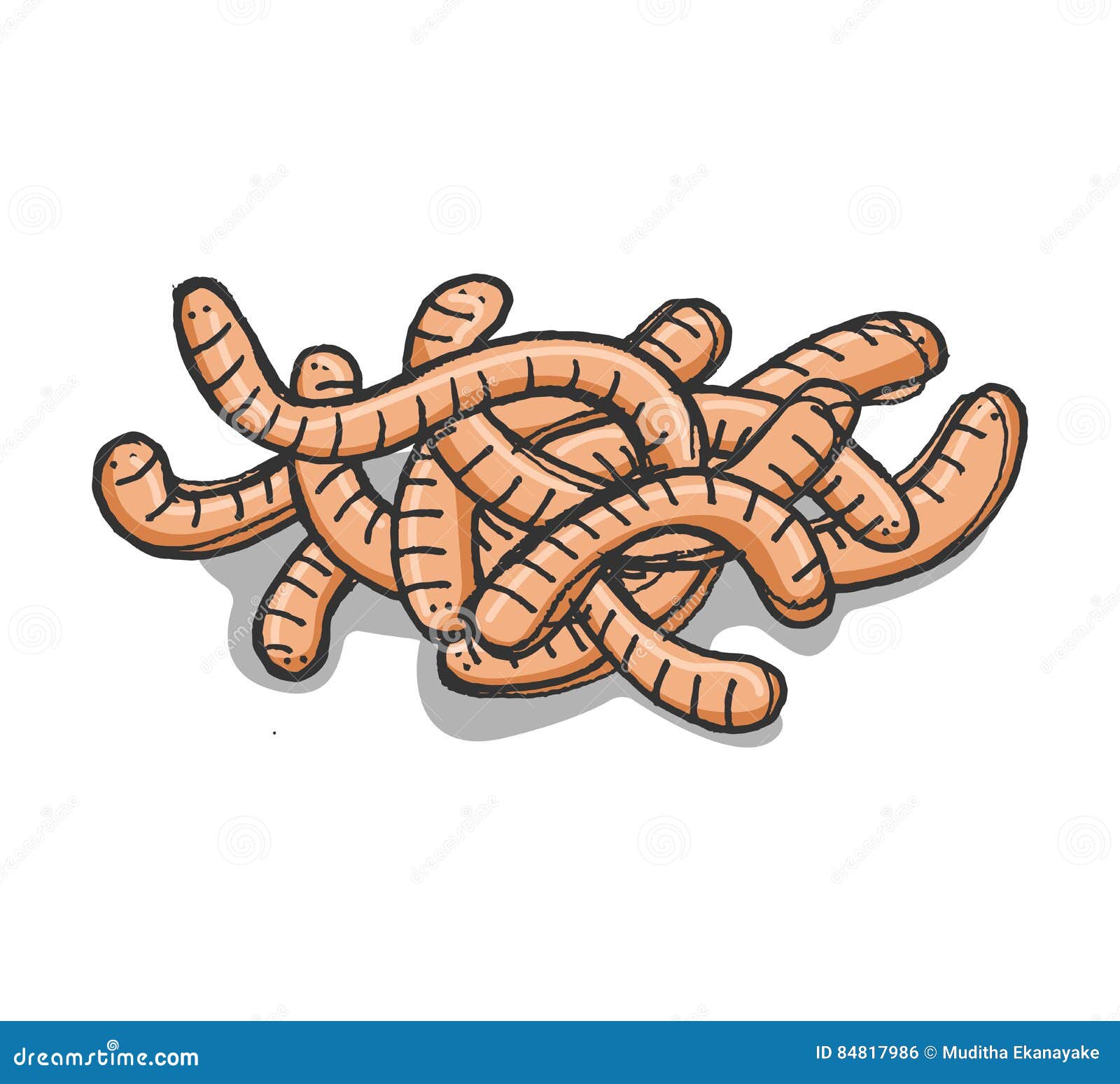 Mazzo di vermi illustrazione vettoriale. Illustrazione di mazzo - 84817986