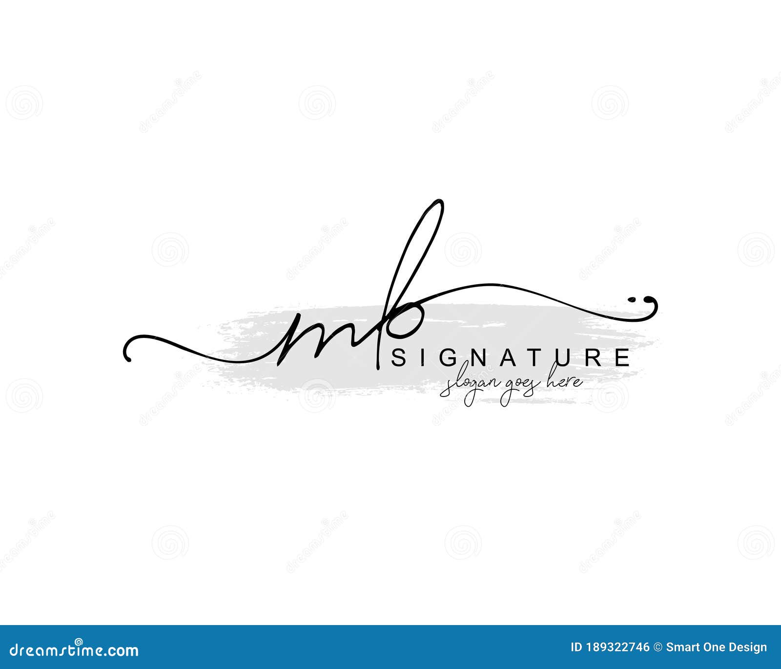 Initial MB Signature Logo Template Vector Stock Vector - Illustration ...