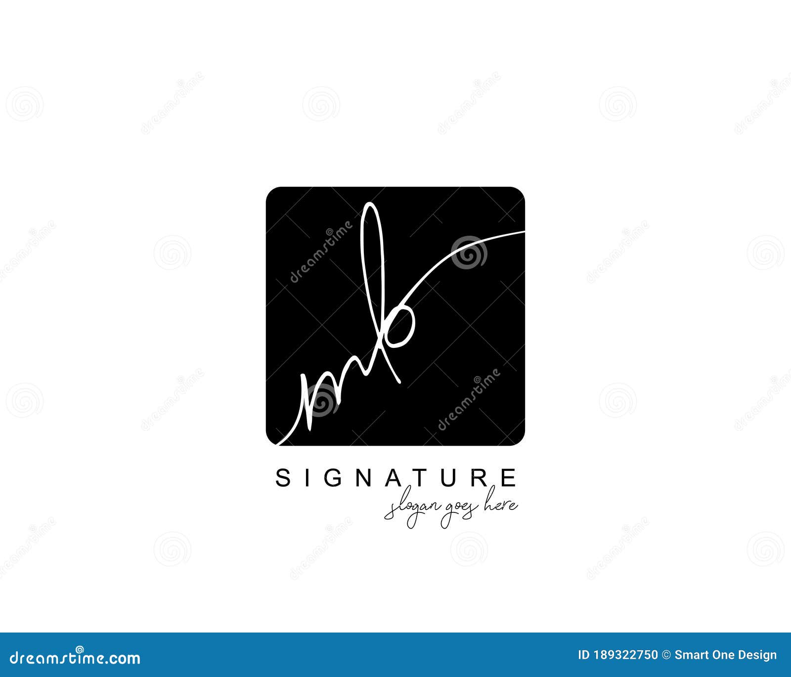 Initial MB Signature Logo Template Vector Stock Vector - Illustration ...
