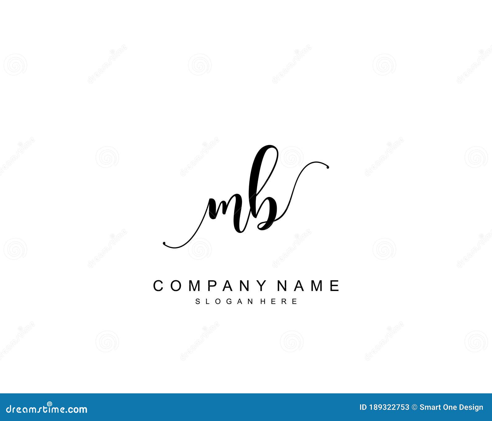 Initial MB Signature Logo Template Vector Stock Vector - Illustration ...