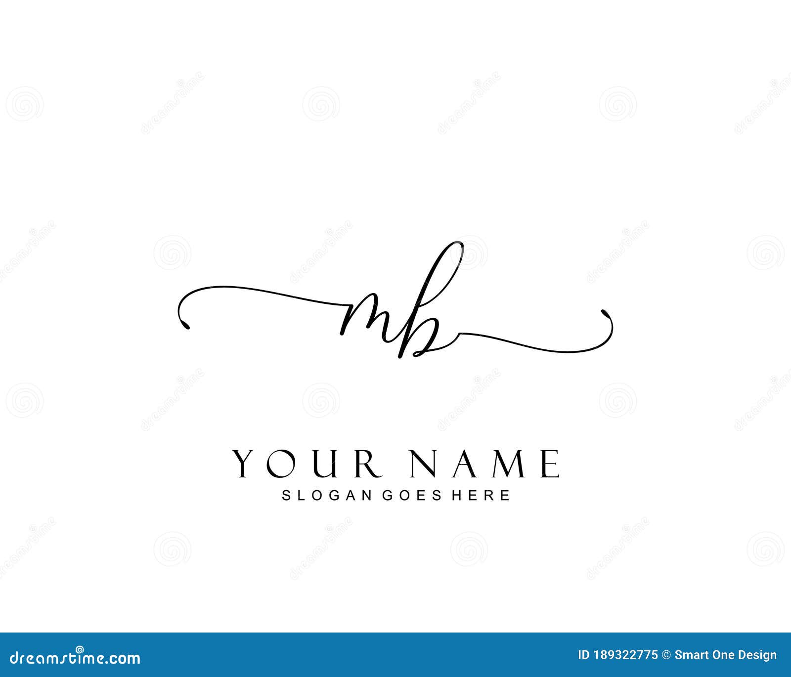 Initial MB Signature Logo Template Vector Stock Vector - Illustration ...