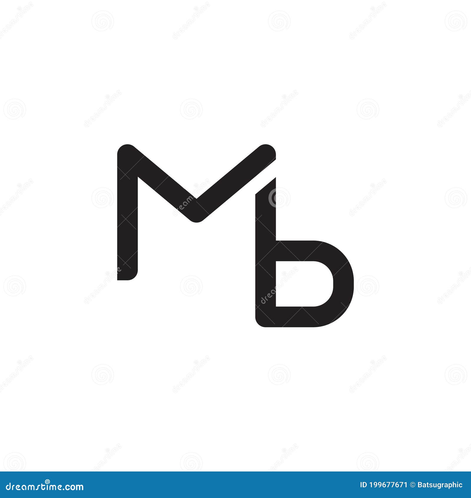 Mb Initial Letter Vector Logo Icon Stock Vector - Illustration of ...