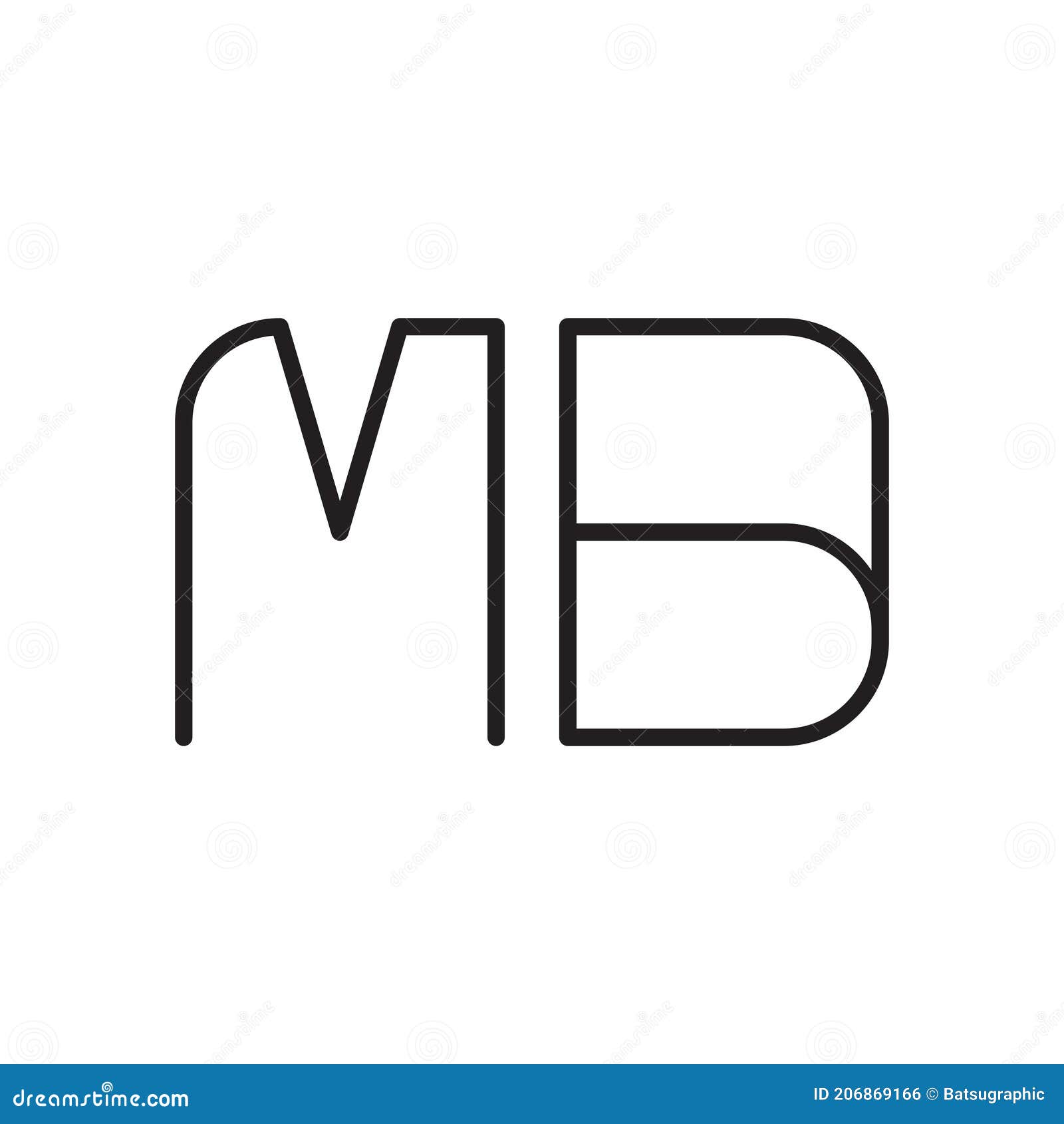 Mb Initial Letter Vector Logo Icon Stock Vector - Illustration of ...