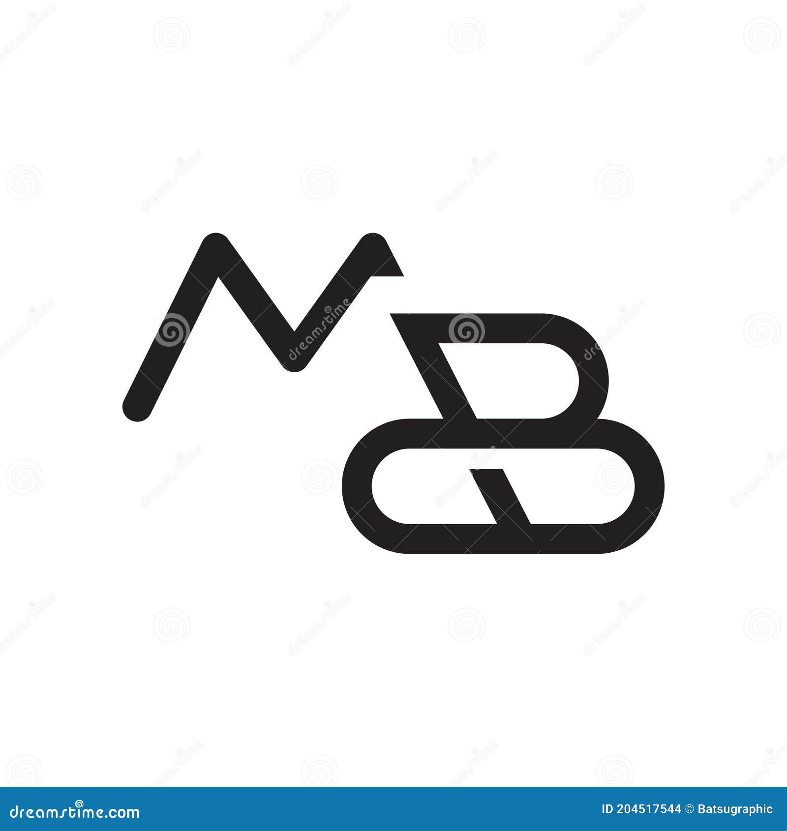 Mb Initial Letter Vector Logo Icon Stock Vector - Illustration of ...