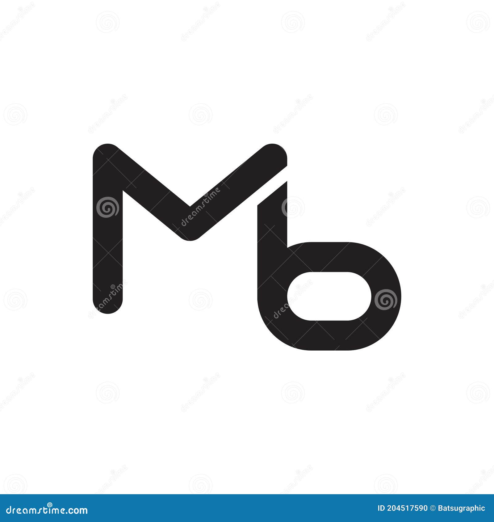 Mb Initial Letter Vector Logo Icon Stock Vector - Illustration of ...