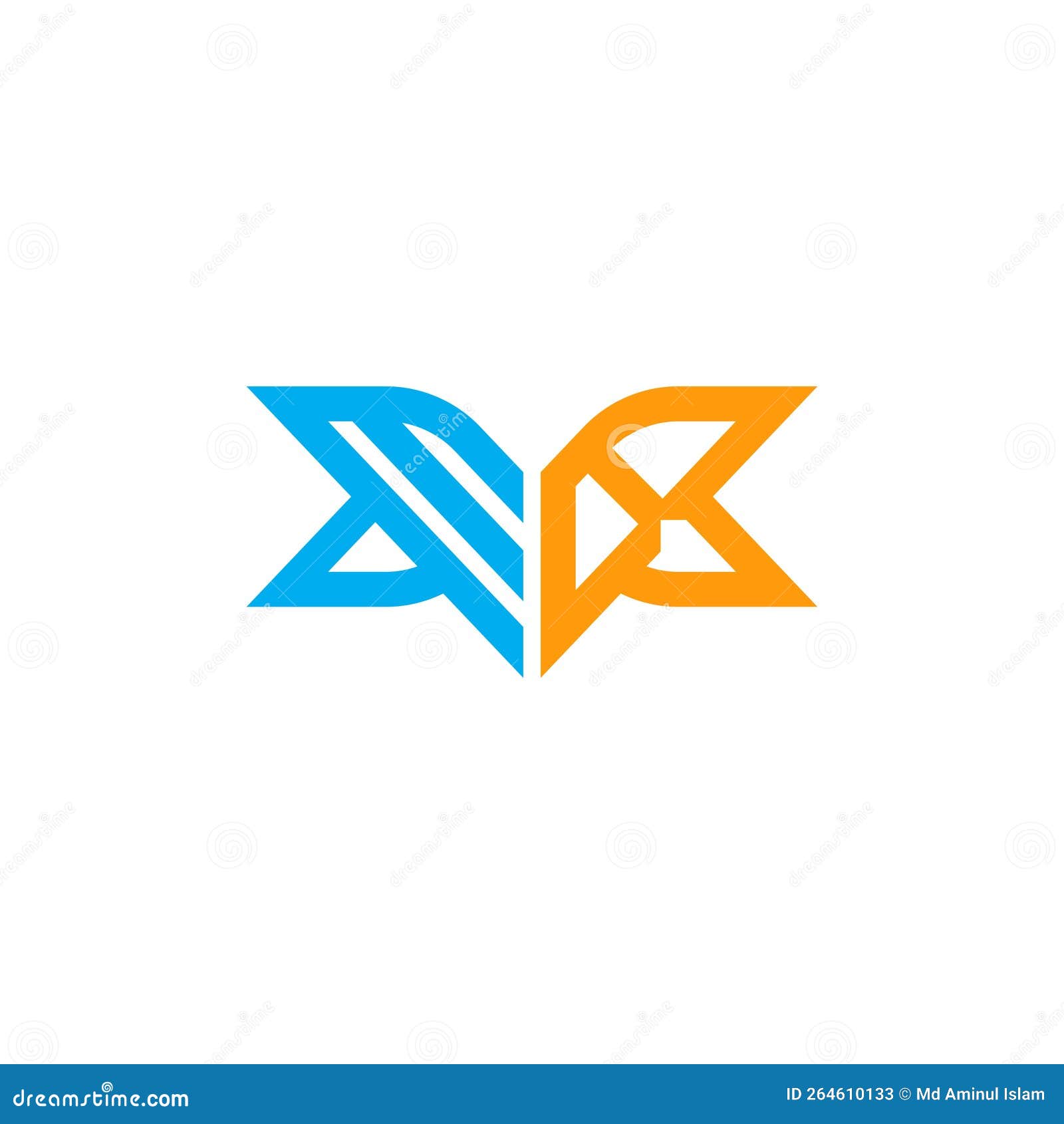 MB Letter Logo Creative Design with Vector Graphic, Stock Vector ...