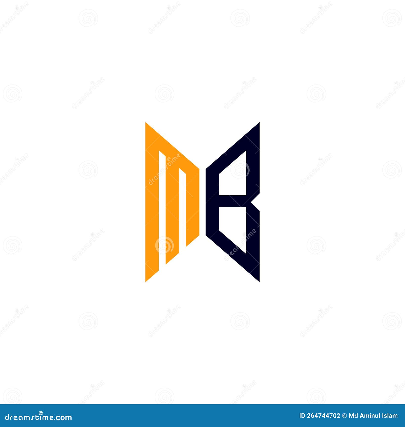 MB Letter Logo Creative Design with Vector Graphic, Stock Vector ...