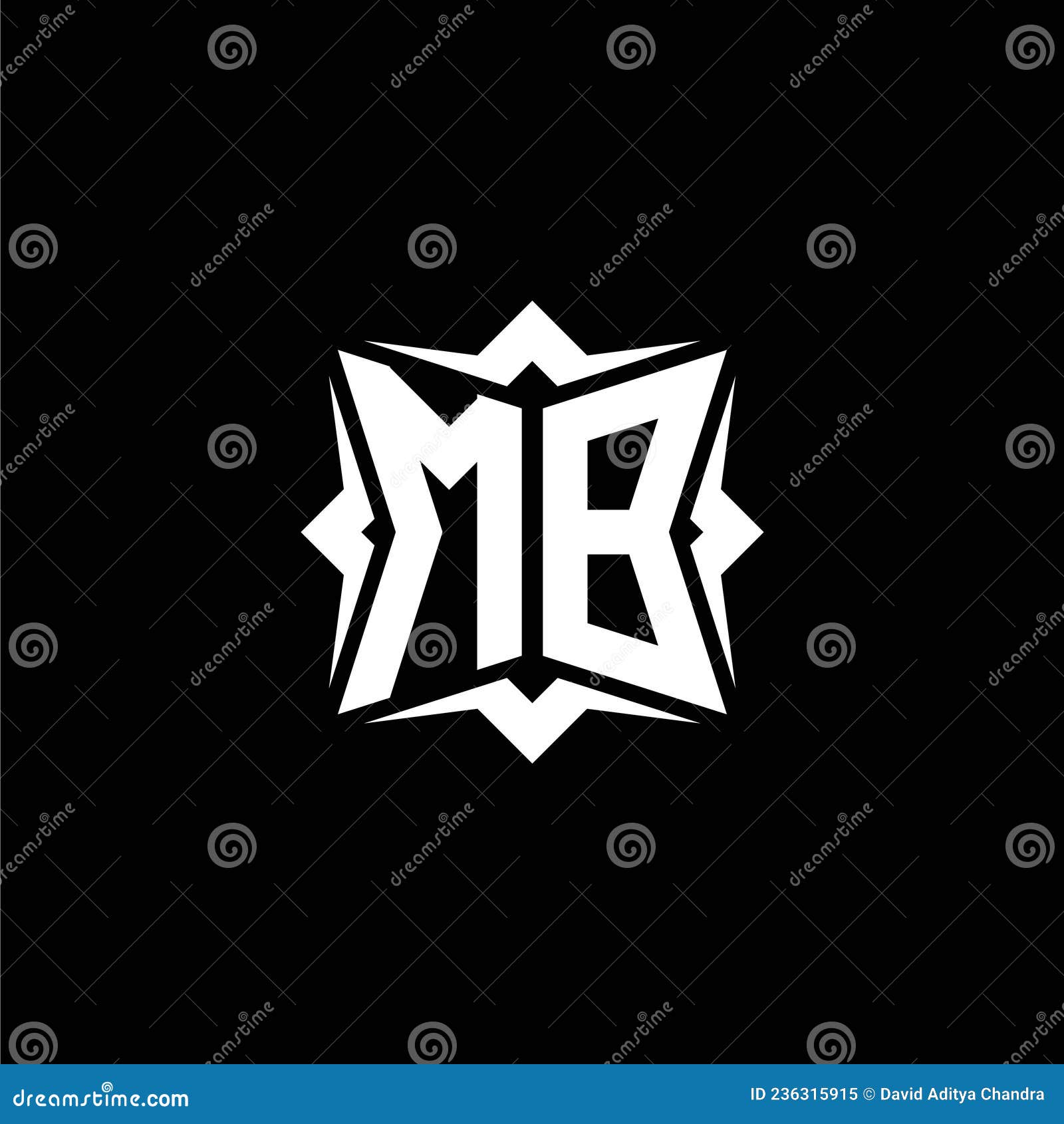 MB Logo Monogram Geometric Modern Design Stock Vector - Illustration of ...