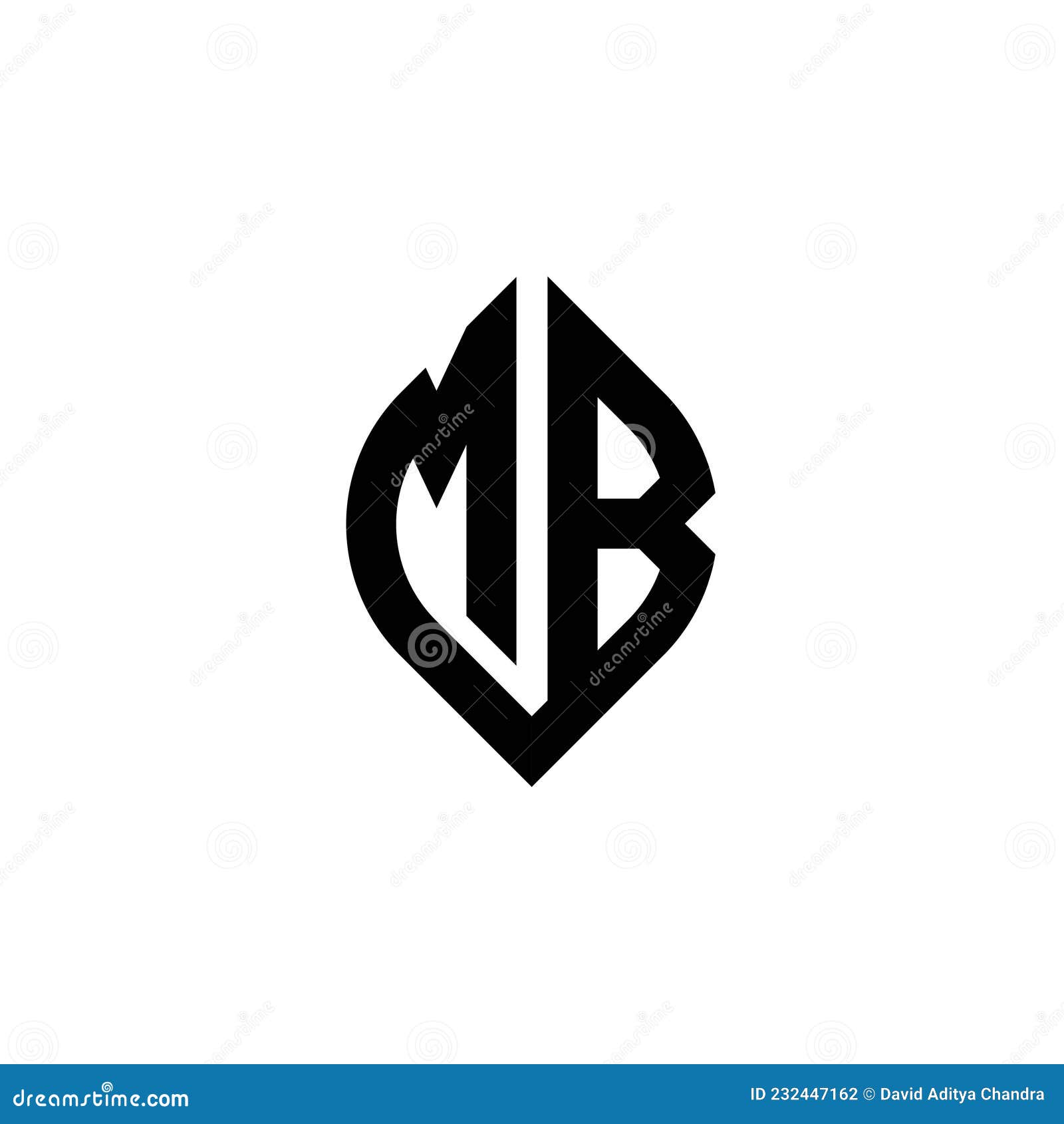 MB Logo Monogram Geometric Shape Style Stock Vector - Illustration of ...
