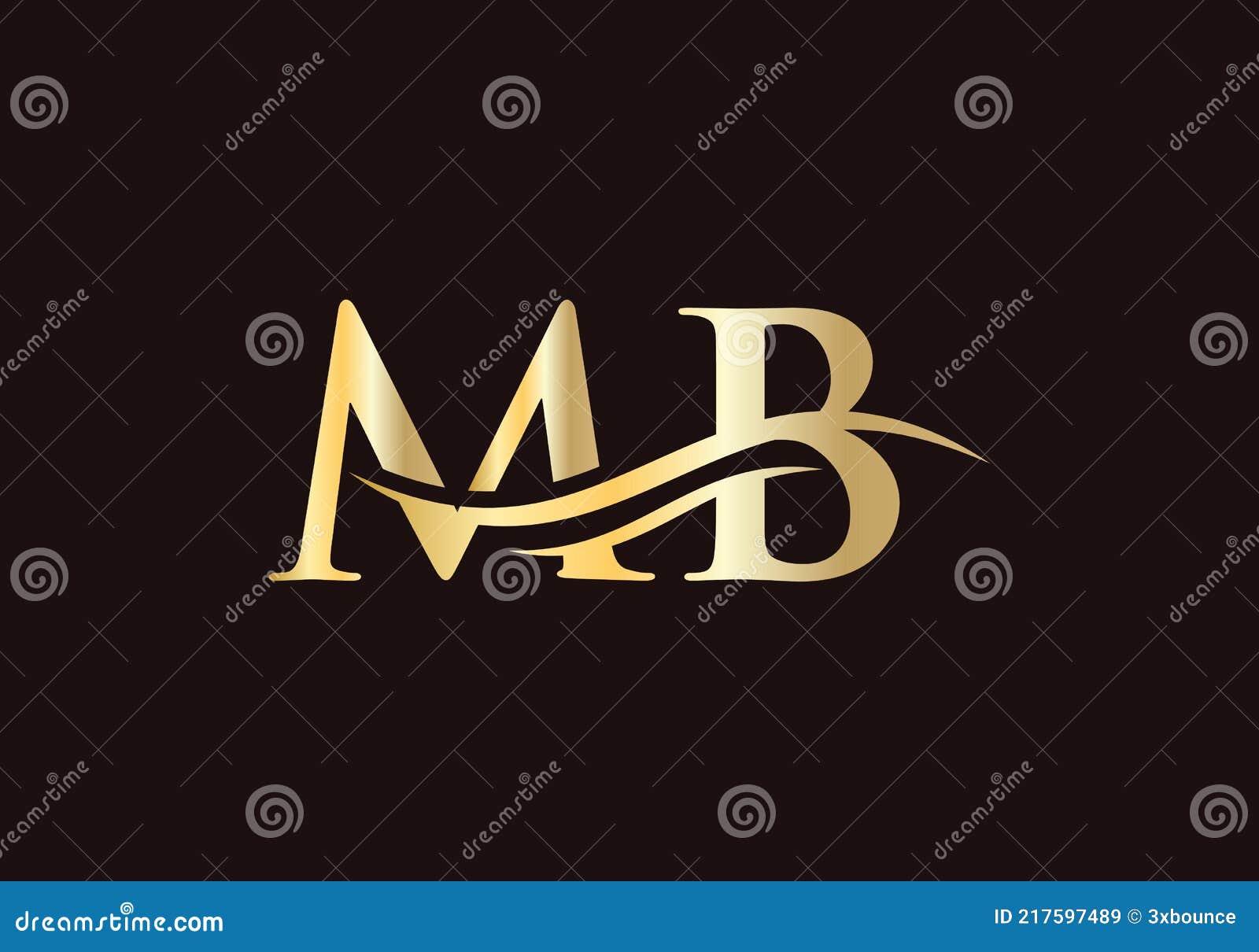 MB Logo. Monogram Letter MB Logo Design Vector Stock Vector ...