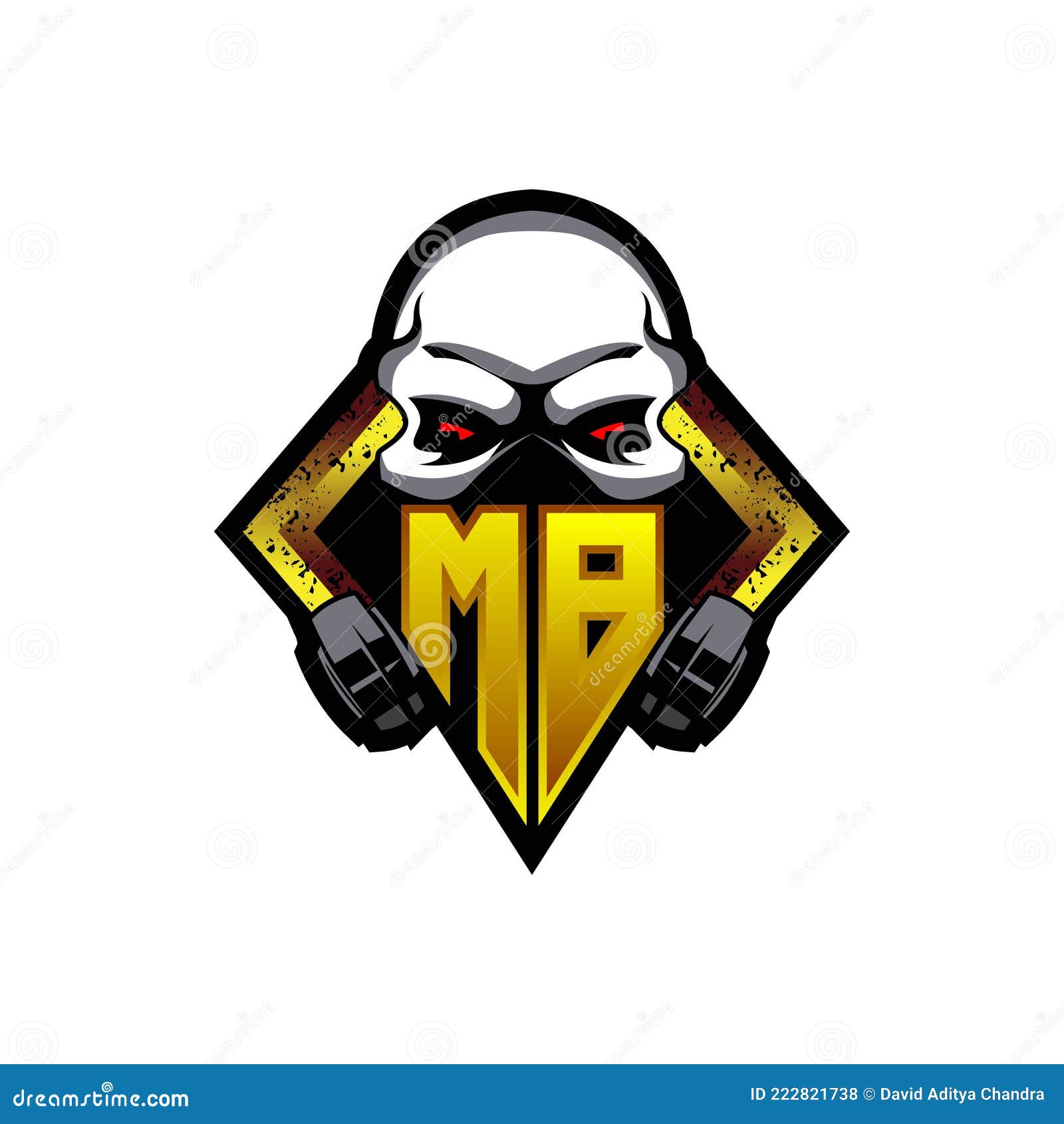 MB Logo Monogram with Skull Shape Designs Template Stock Vector ...