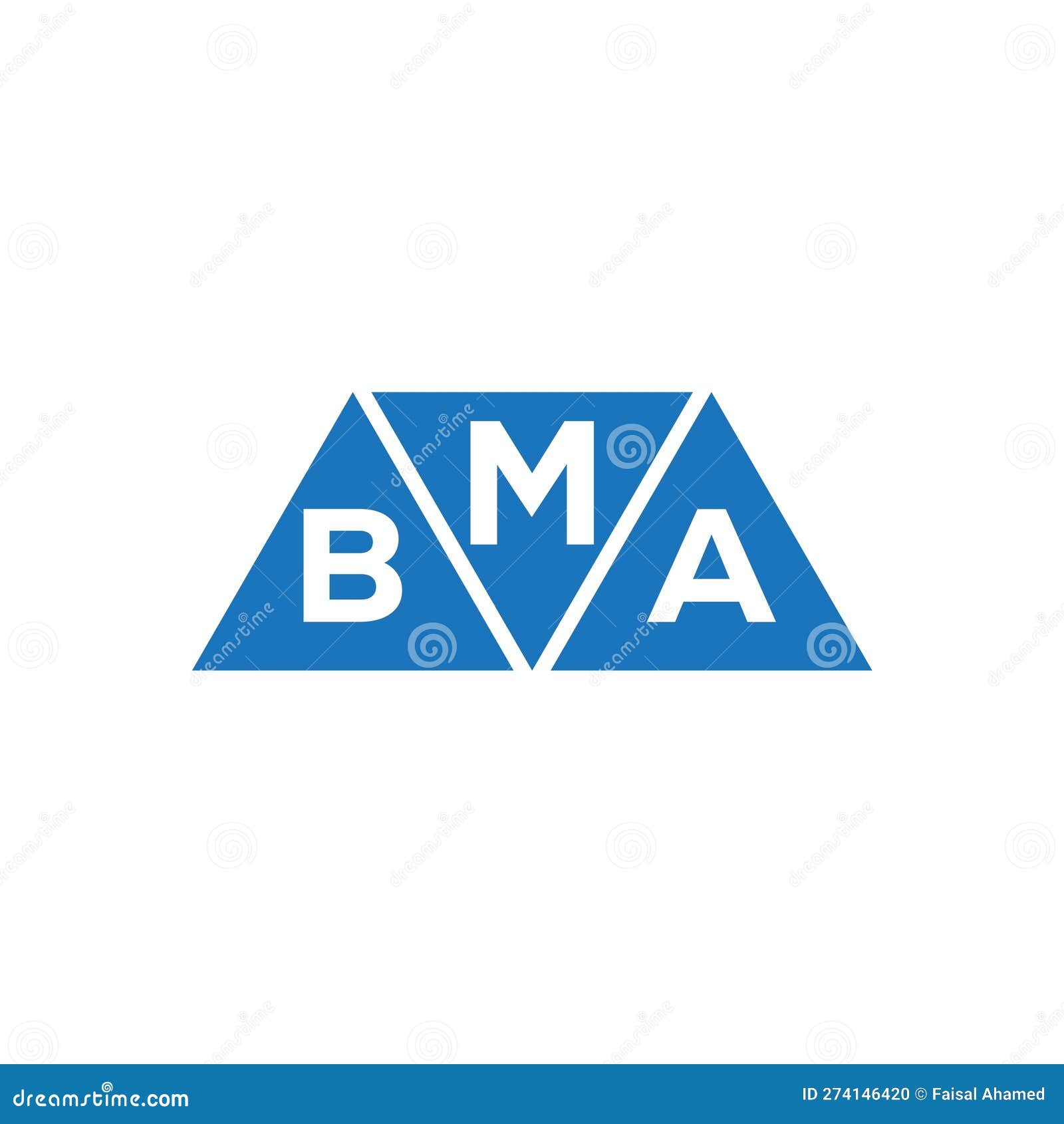 MBA Abstract Initial Logo Design on White Background. MBA Creative ...