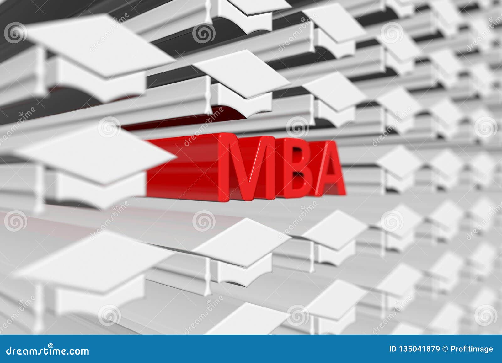 MBA Concept Blurred Background Stock Illustration - Illustration of ...