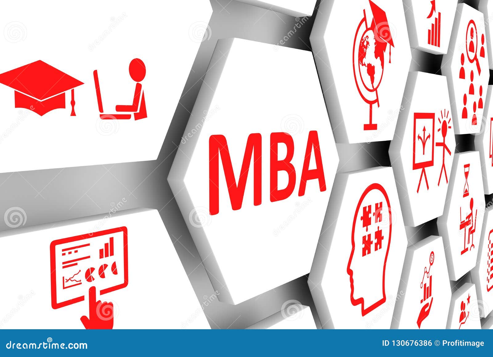 MBA Concept Cell Background Stock Illustration - Illustration of ...