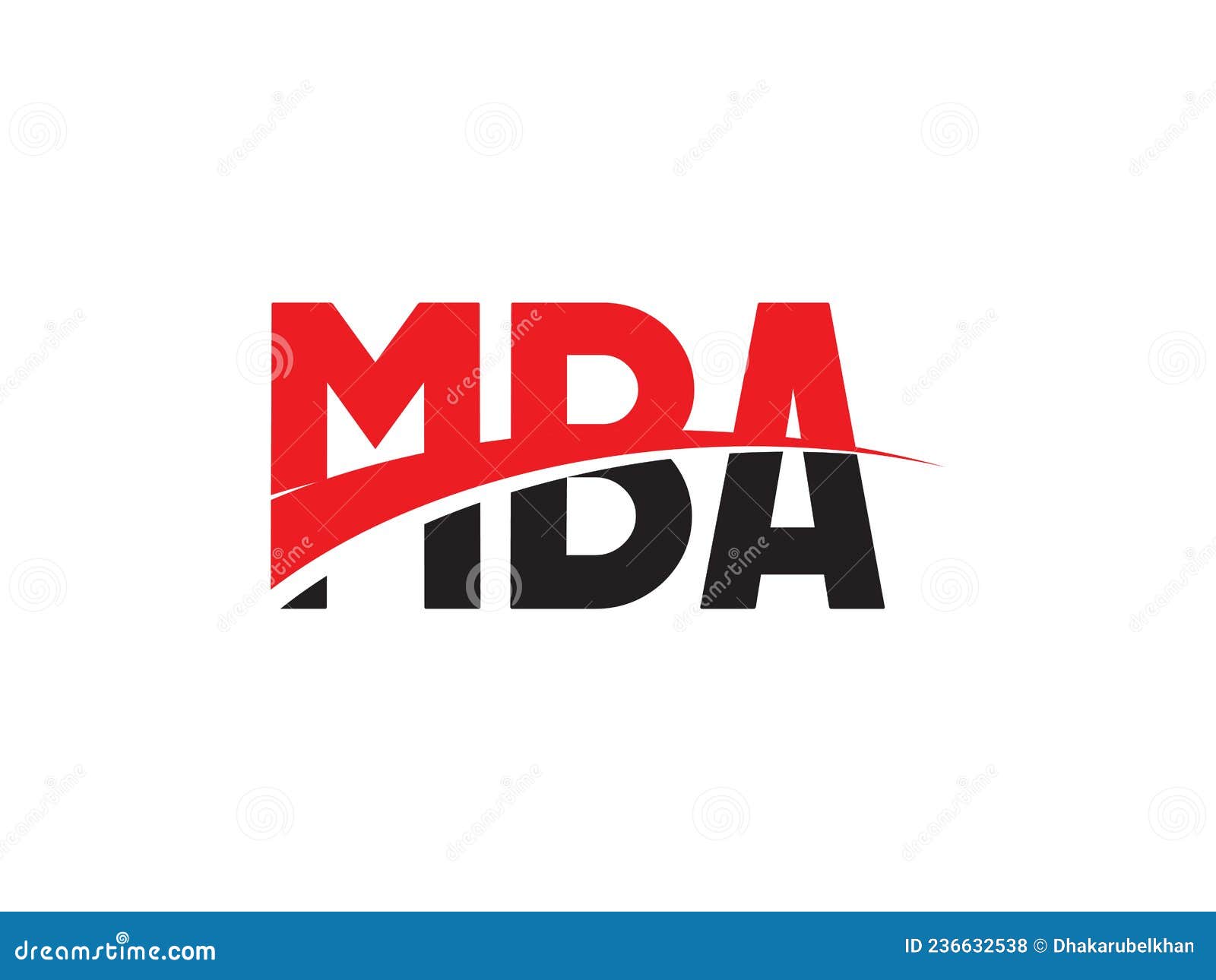 MBA Letter Initial Logo Design Stock Vector - Illustration of thin ...