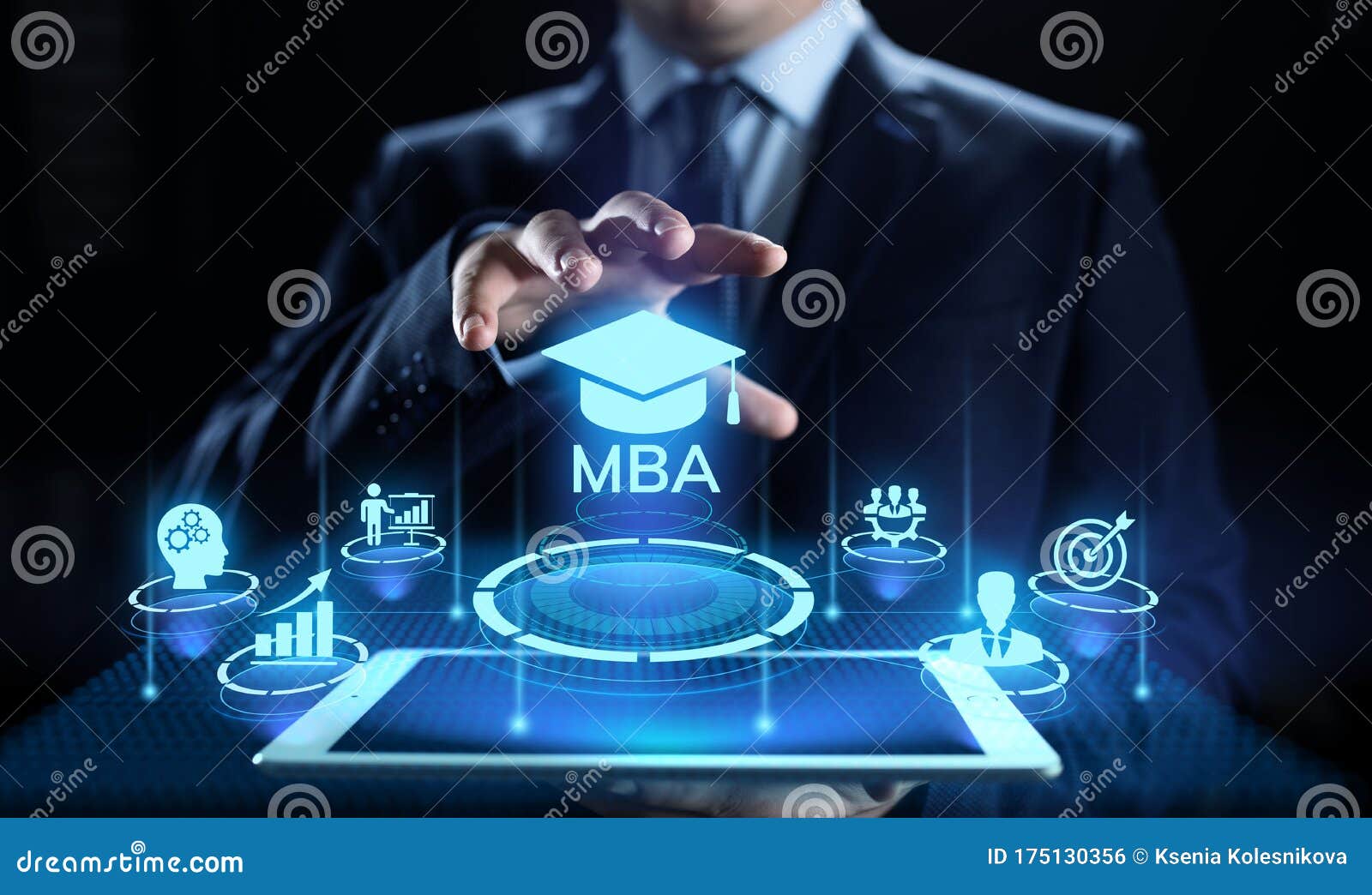 MBA Master of Business Administration Education Concept. Stock Photo ...