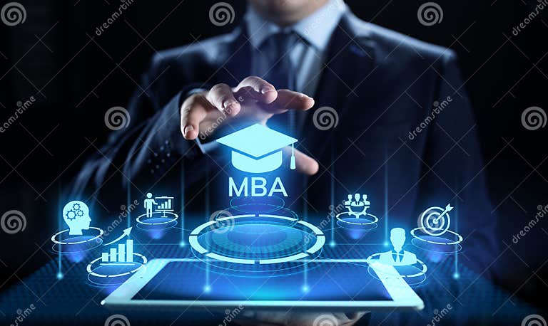 MBA Master of Business Administration Education Concept. Stock Photo ...