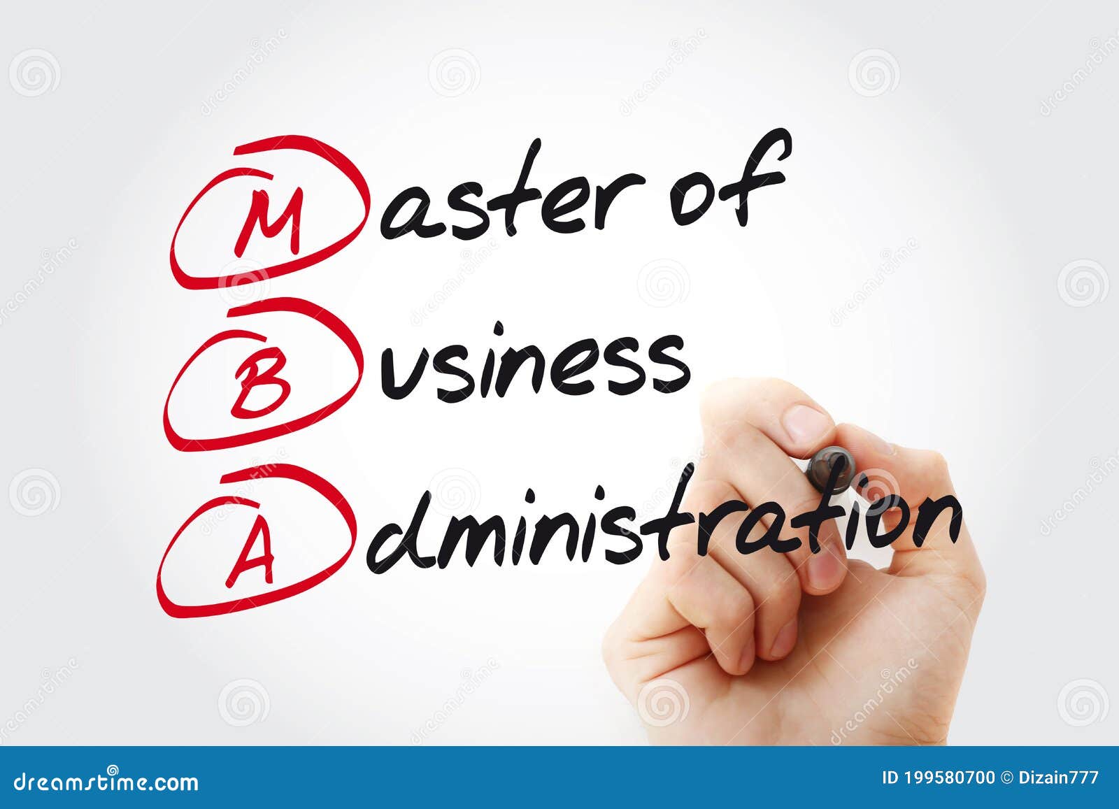 MBA - Master of Business Administration Acronym Business Concept Stock ...