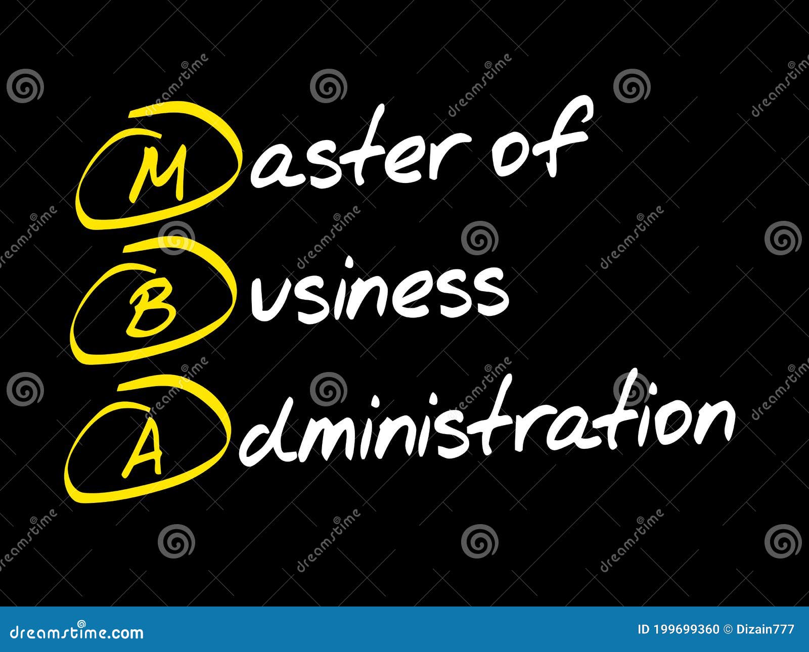 MBA - Master of Business Administration Acronym Stock Illustration ...