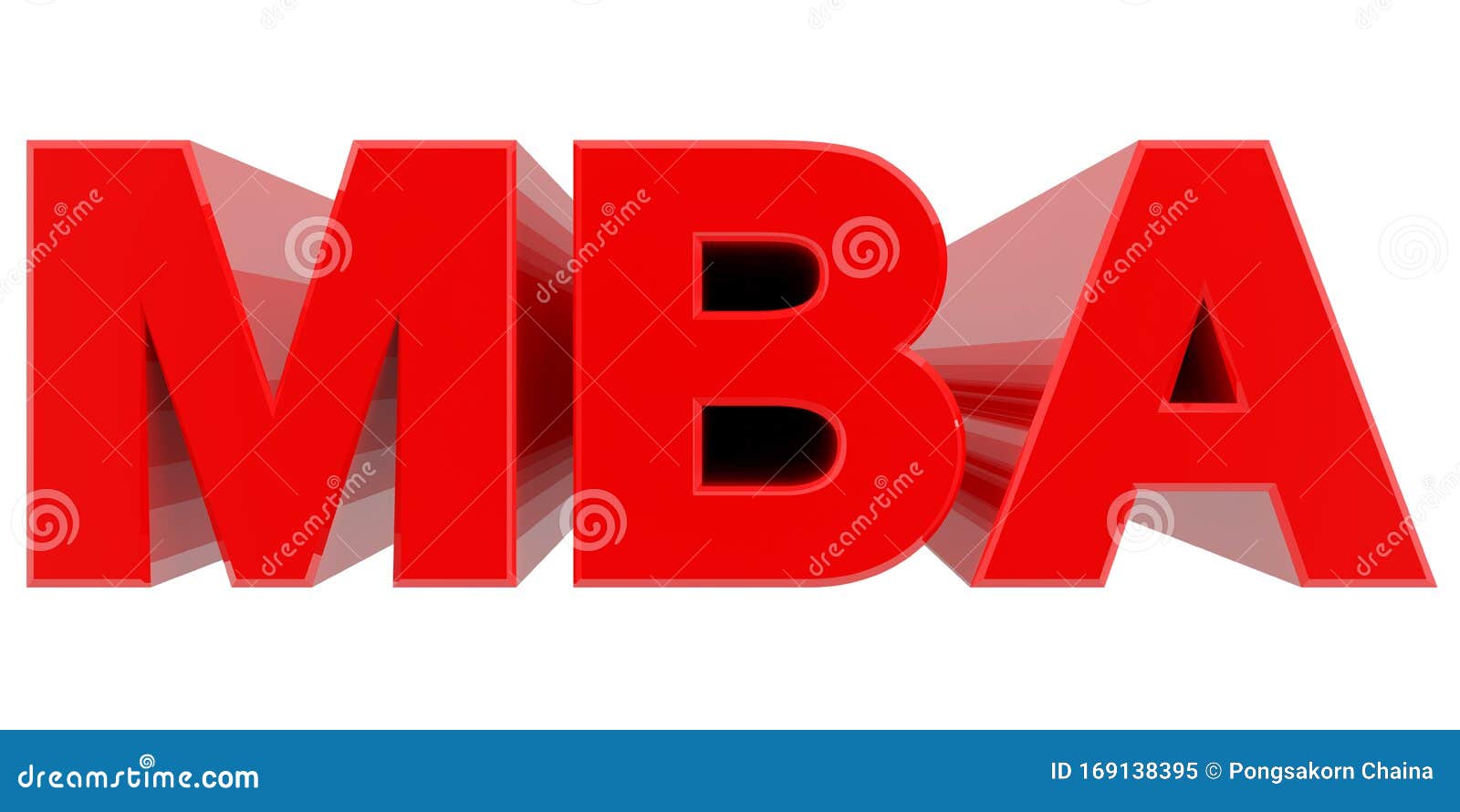 MBA Word on White Background 3d Rendering Stock Illustration ...