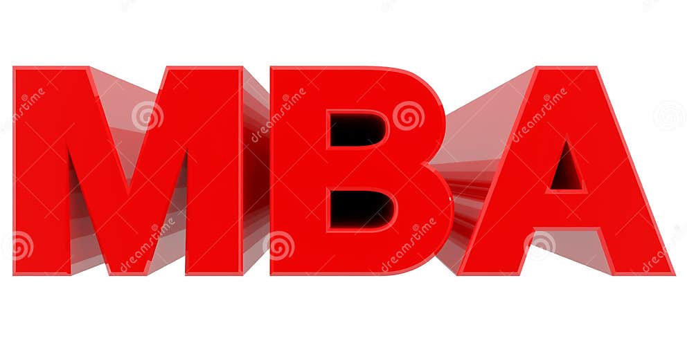 MBA Word on White Background 3d Rendering Stock Illustration ...