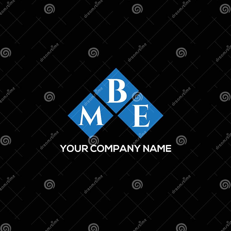 MBE Letter Logo Design on BLACK Background. MBE Creative Initials ...