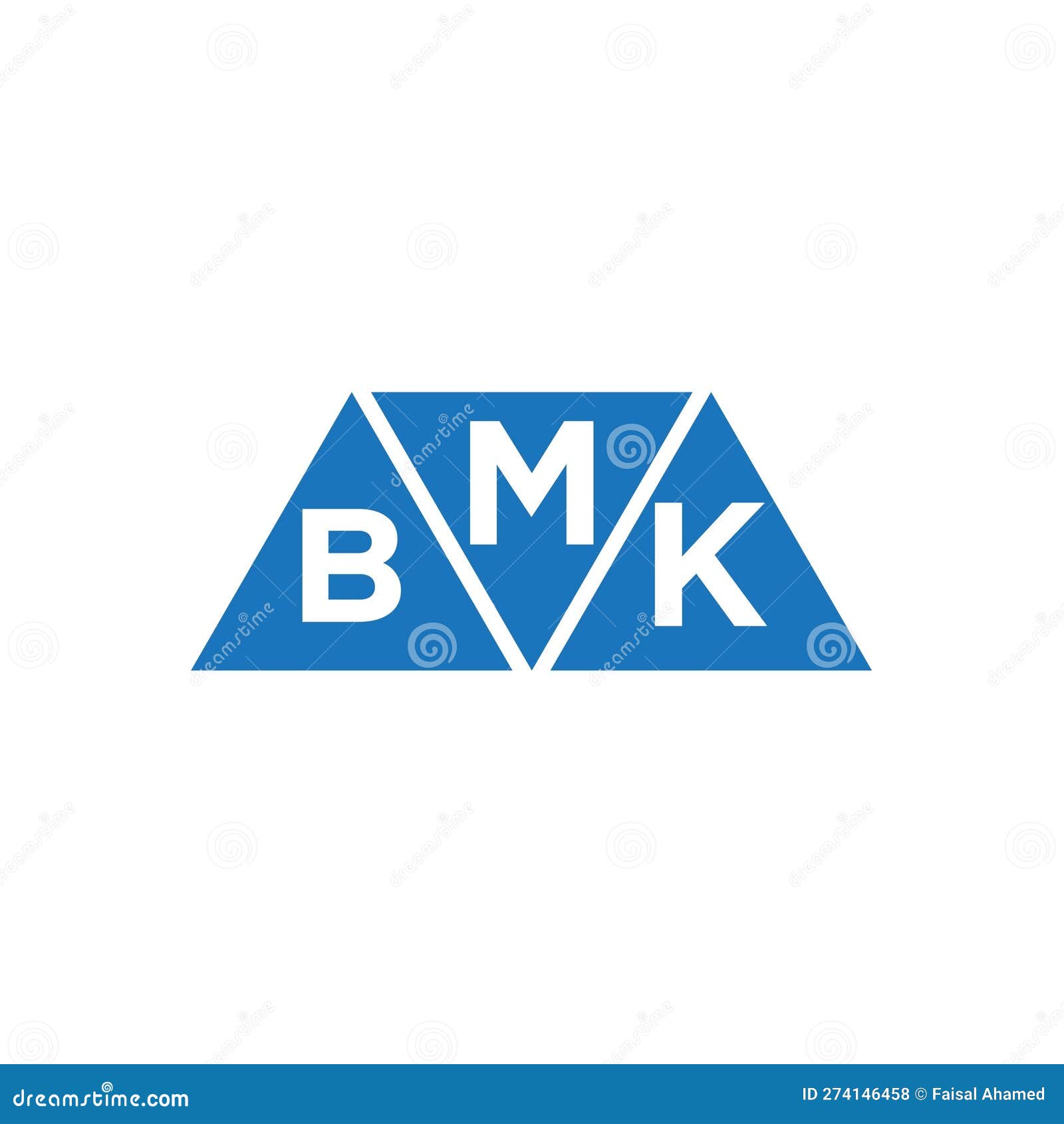 MBK Abstract Initial Logo Design on White Background. MBK Creative ...