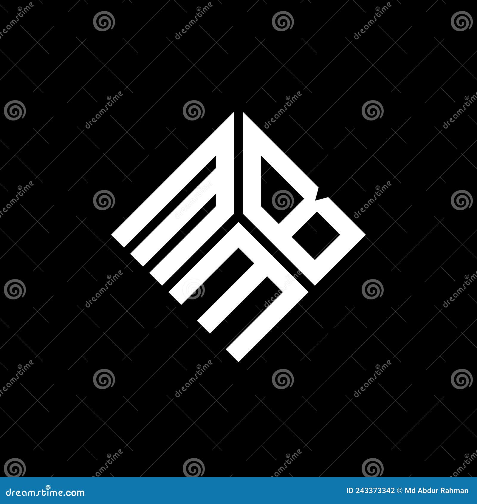 MBM Letter Logo Design on Black Background. MBM Creative Initials ...