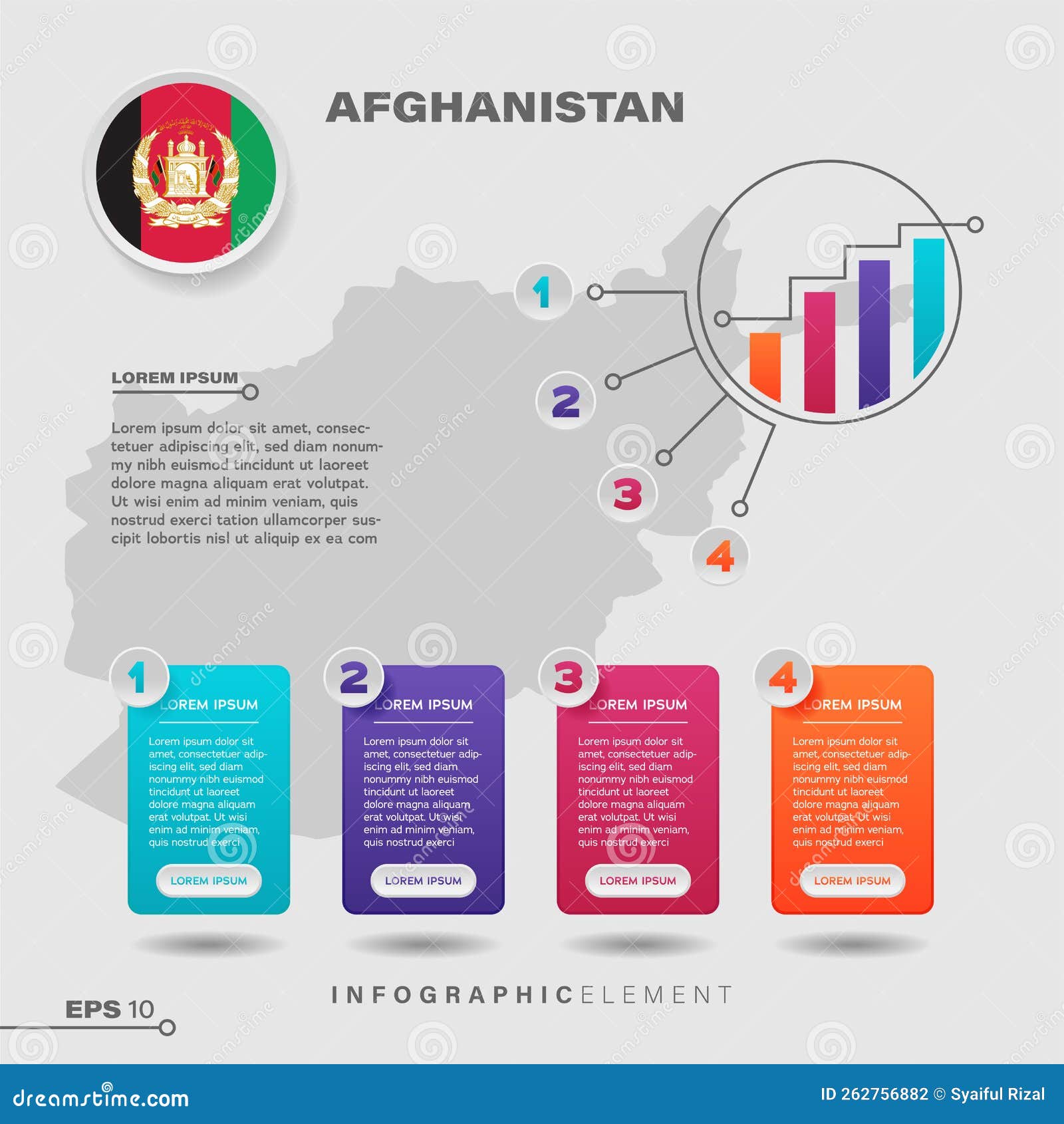 Afghanistan Chart Infographic Elements Stock Illustration ...