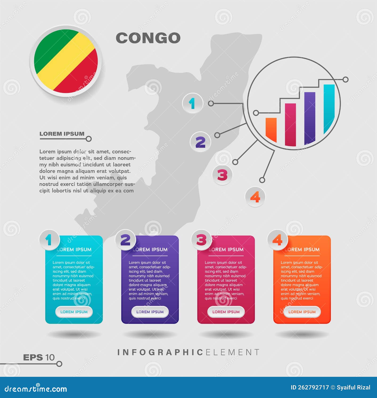 Congo Chart Infographic Elements Stock Illustration - Illustration of ...