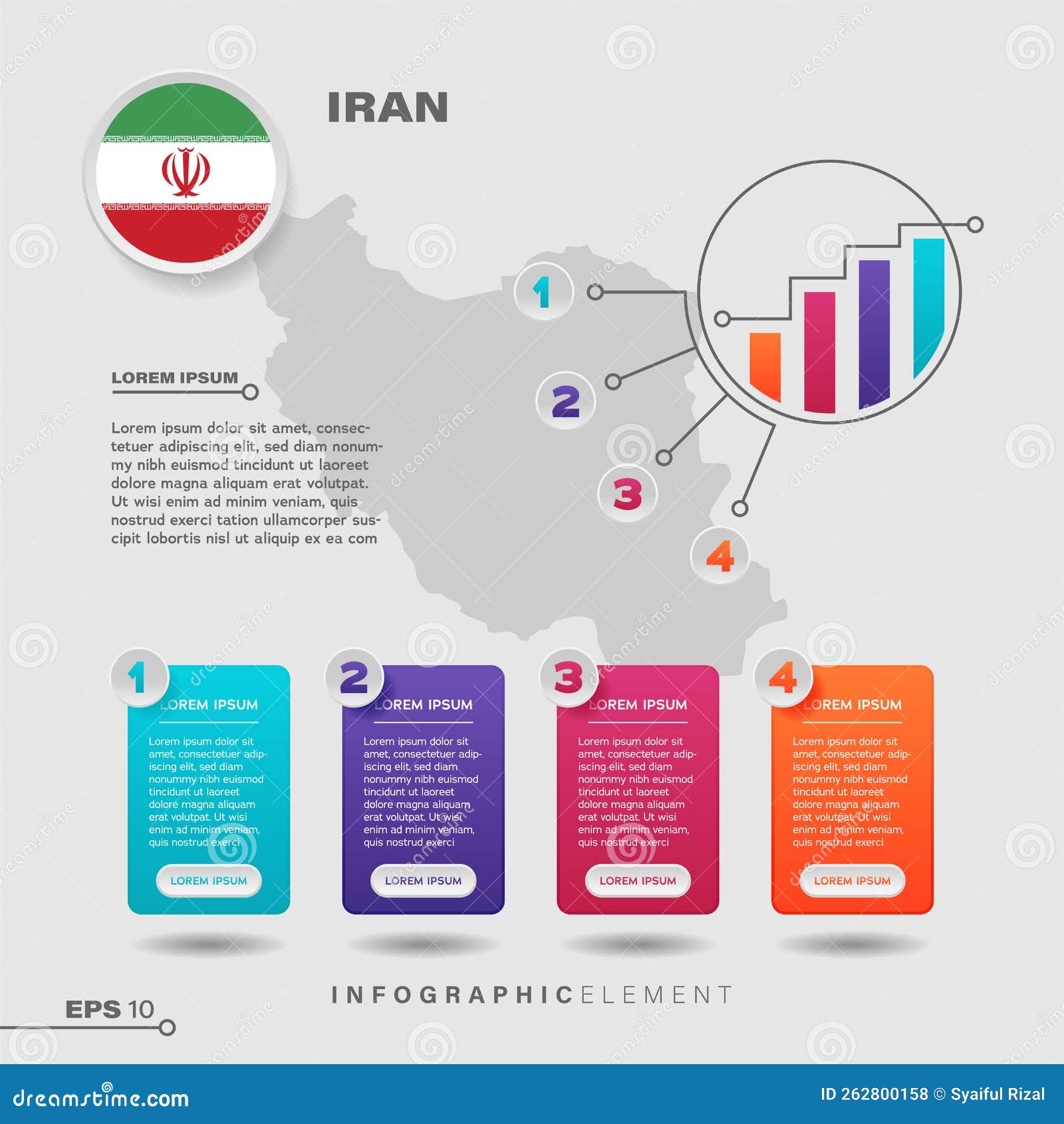 Iran Chart Infographic Element Stock Illustration - Illustration of ...