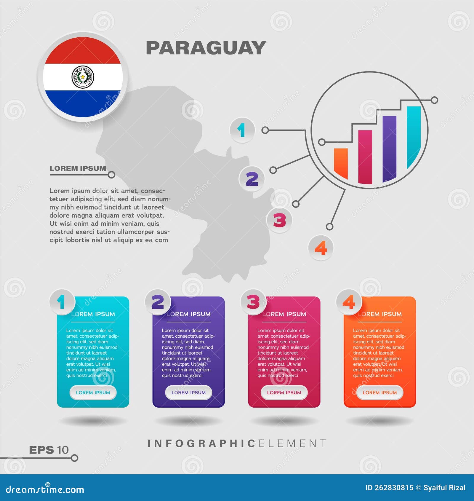 Paraguay Chart Infographic Element Stock Illustration - Illustration of ...