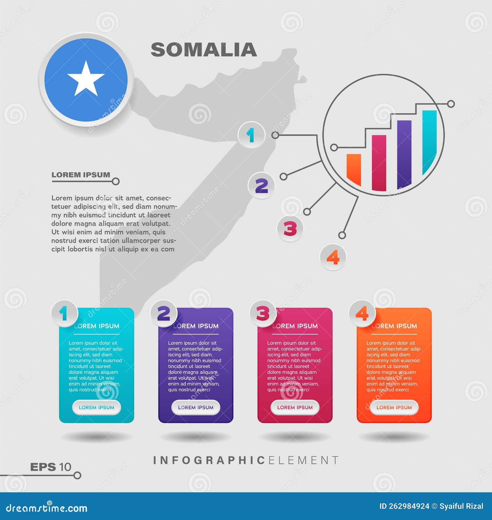 Somalia Chart Infographic Elements Stock Illustration - Illustration of ...