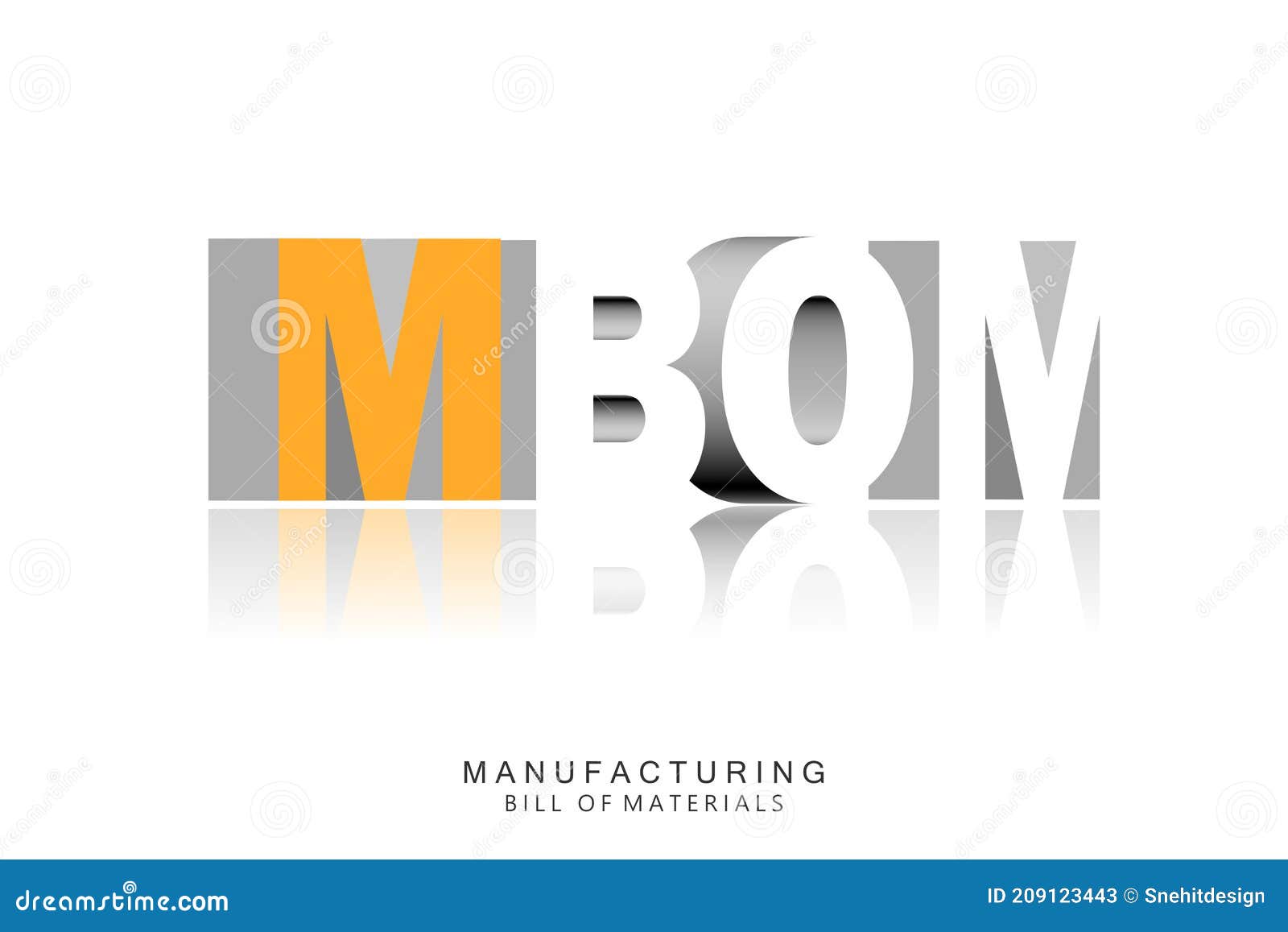 MBOM Text Showing Manufacturing Bill of Materials Stock Illustration ...