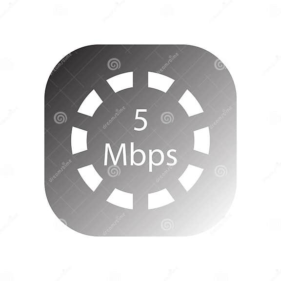 Mbps Speedometer Icon Vector Stock Illustration - Illustration of meter, digital: 305283278