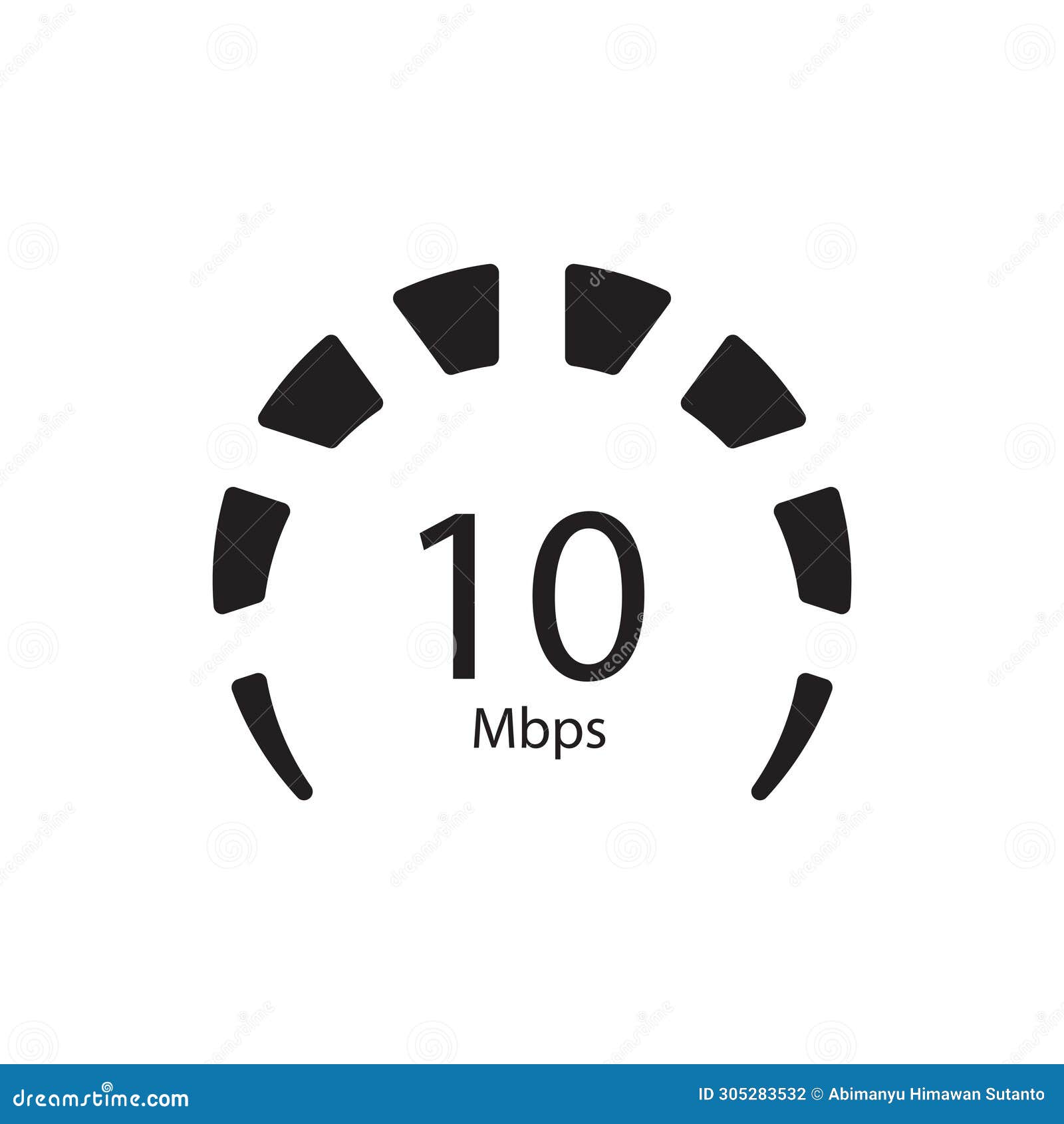 Mbps Speedometer Icon Vector Stock Vector - Illustration of high, fast ...